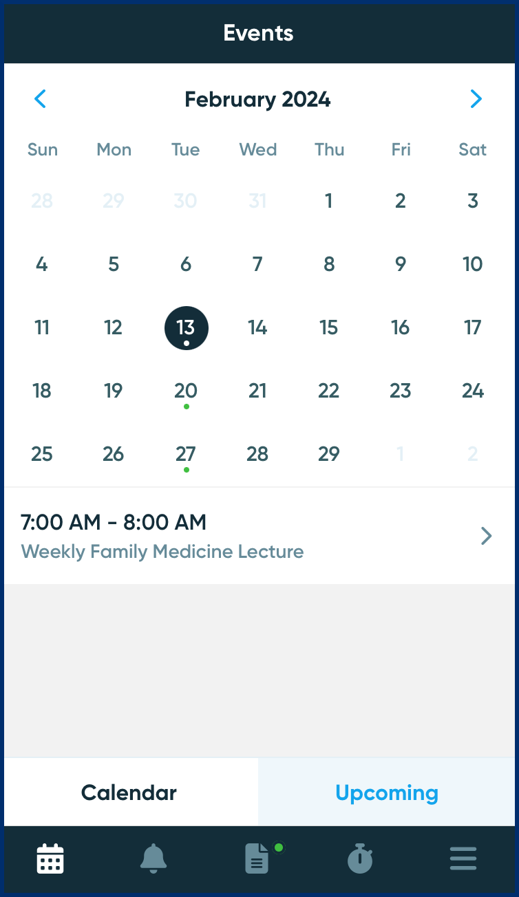 Elentra Mobile App: Notices & Calendar